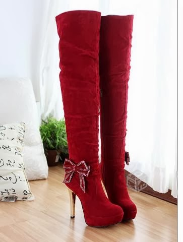 Botas rojas de moda | zapatos de moda