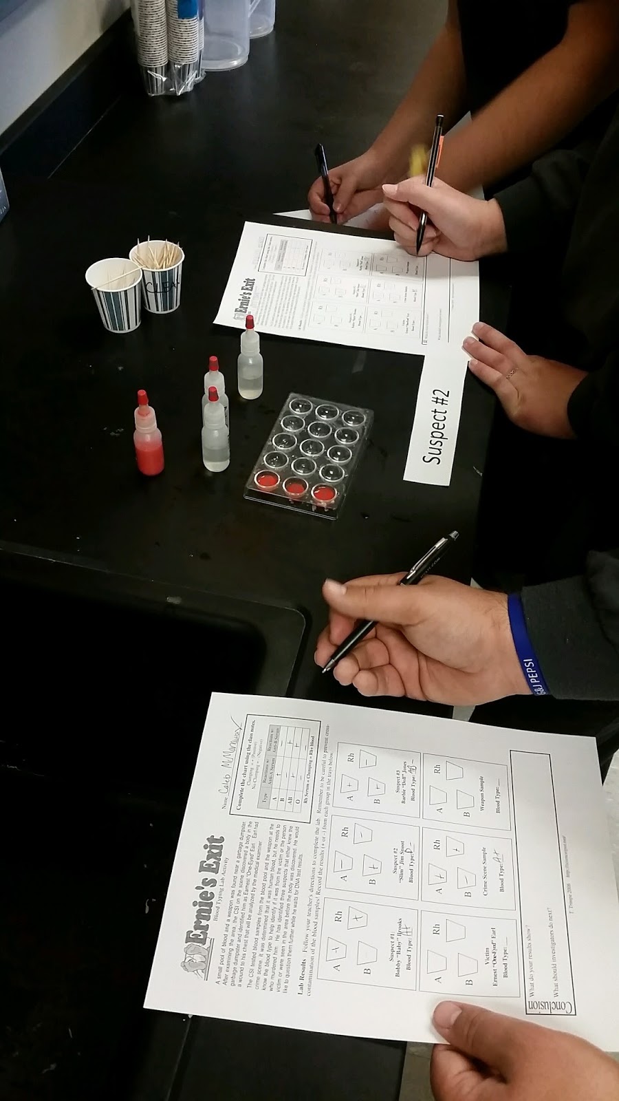 What Did You Do Today at School?: Ernie's Exit Blood Typing Lab