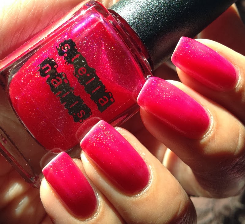 The Made Up Maiden: Stella Nails - Lambrusco, Apollo and Silver Rainbow.