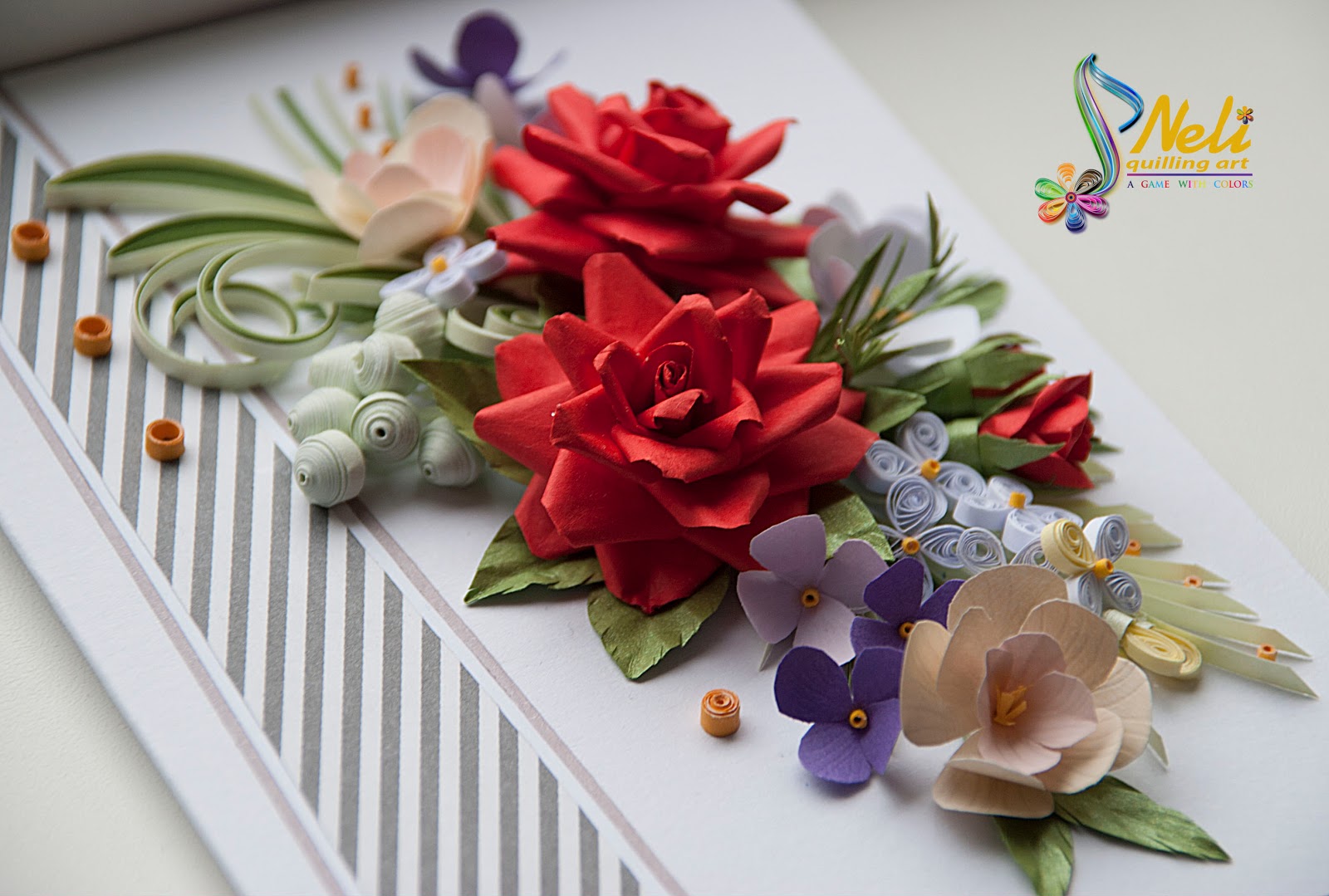 Neli Quilling Art: Red roses