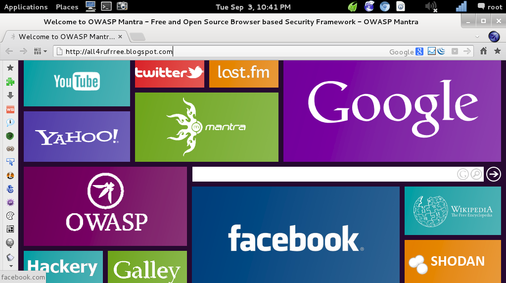 Open Owasp Mantra in Kali Linux ~ All4rUfrree
