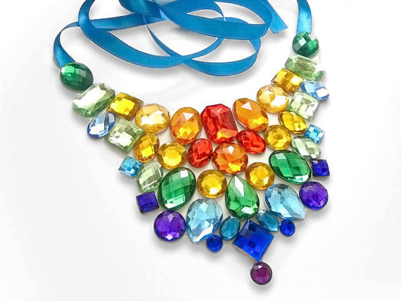 Floating Gems - Rhinestone Statement Necklaces / The Beading Gem