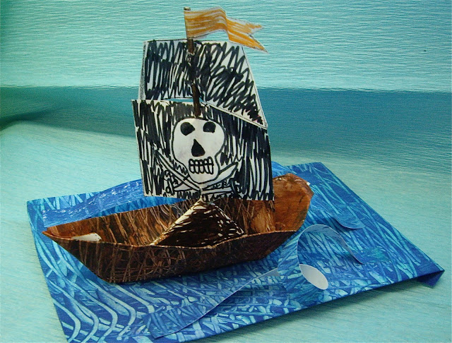Use Your Coloured Pencils: Paper Pirate Ships