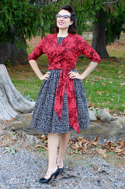 Gertie's New Blog for Better Sewing: Styling the Knit Wrap Top Over Dresses