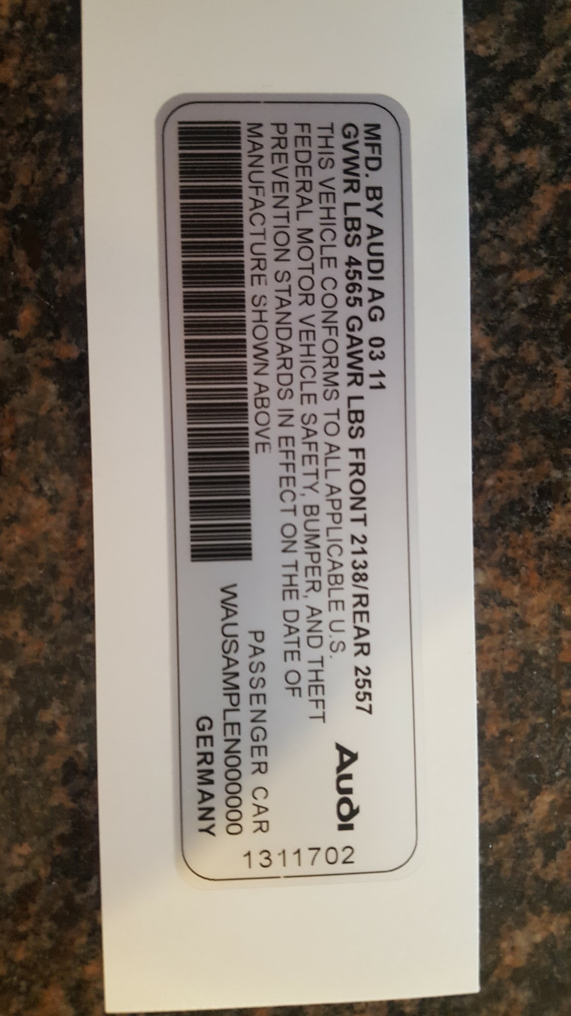 Replacement Vin Labels - Rapid Expansion!