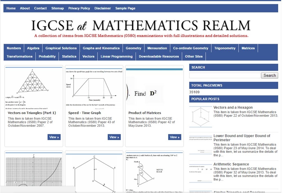 Mathematics Blogs ~ Mathematics Realm