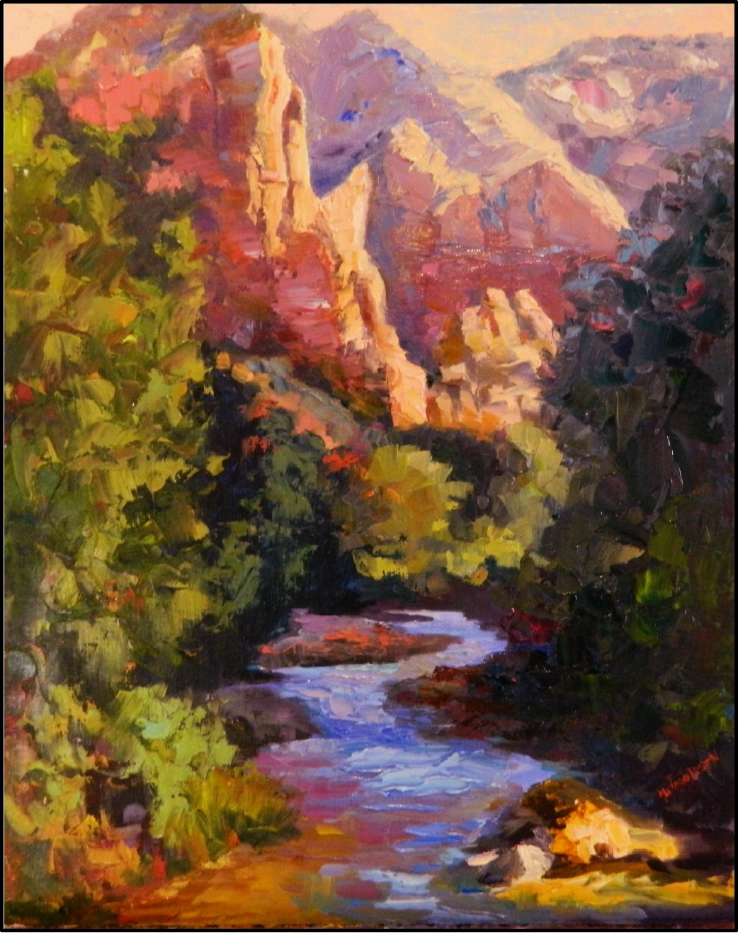 Paint Dance: "Return to Zion", 16x20, oil on linen, Zion National park ...