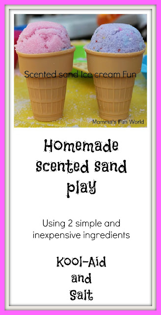 Momma's Fun World: Scented sand for ice cream play