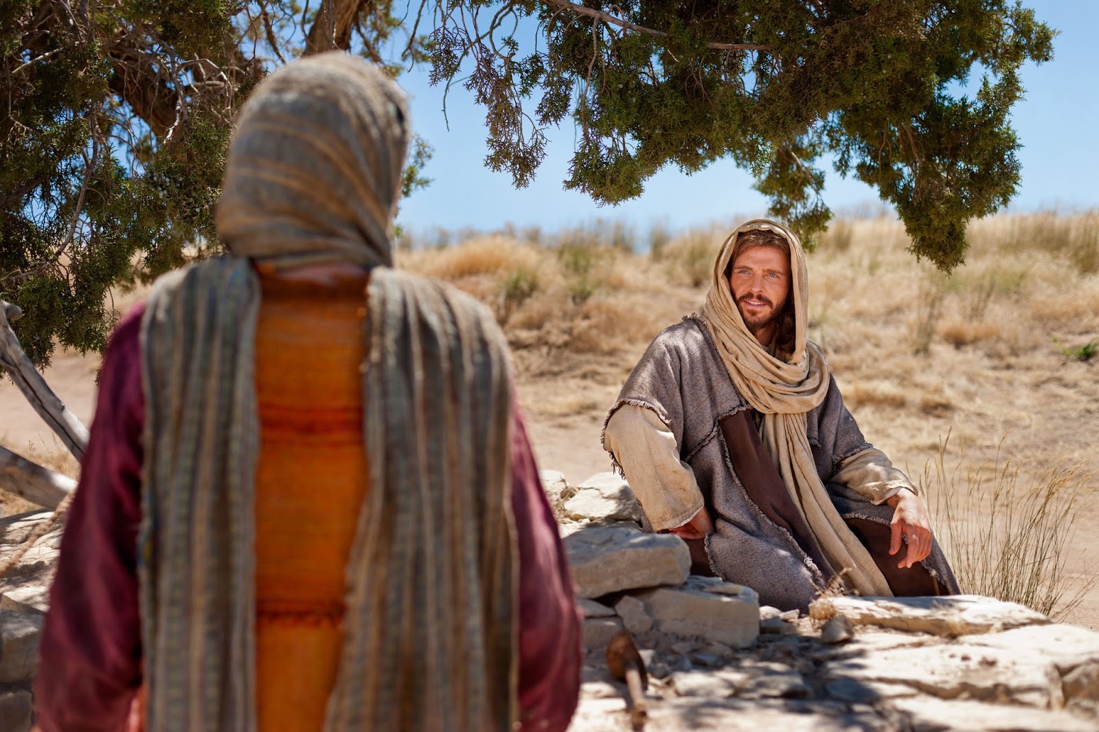 The Cross In The Desert: "Jesus and the Samaritan woman."