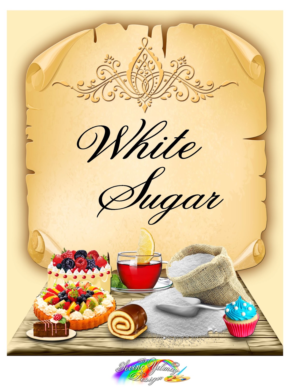 Kitchen Cream Organic Labels Set | Joy Design Studio