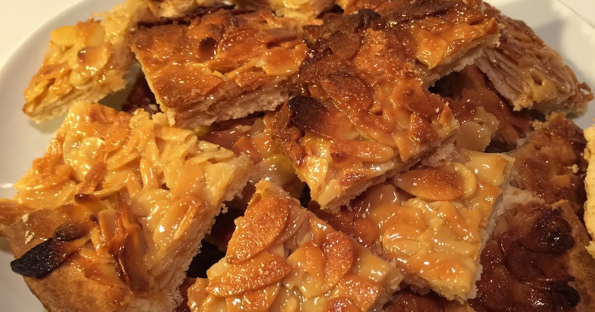 Carrés aux amandes, caramel au miel