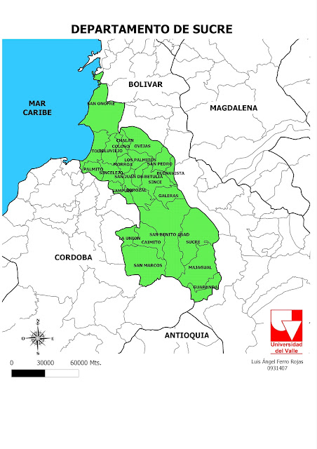 FORMA Y CONTENIDO: Mapas de Sucre en Colombia