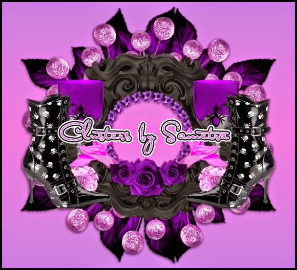 Sametra-Designs: Purple Goth Cluster Frame