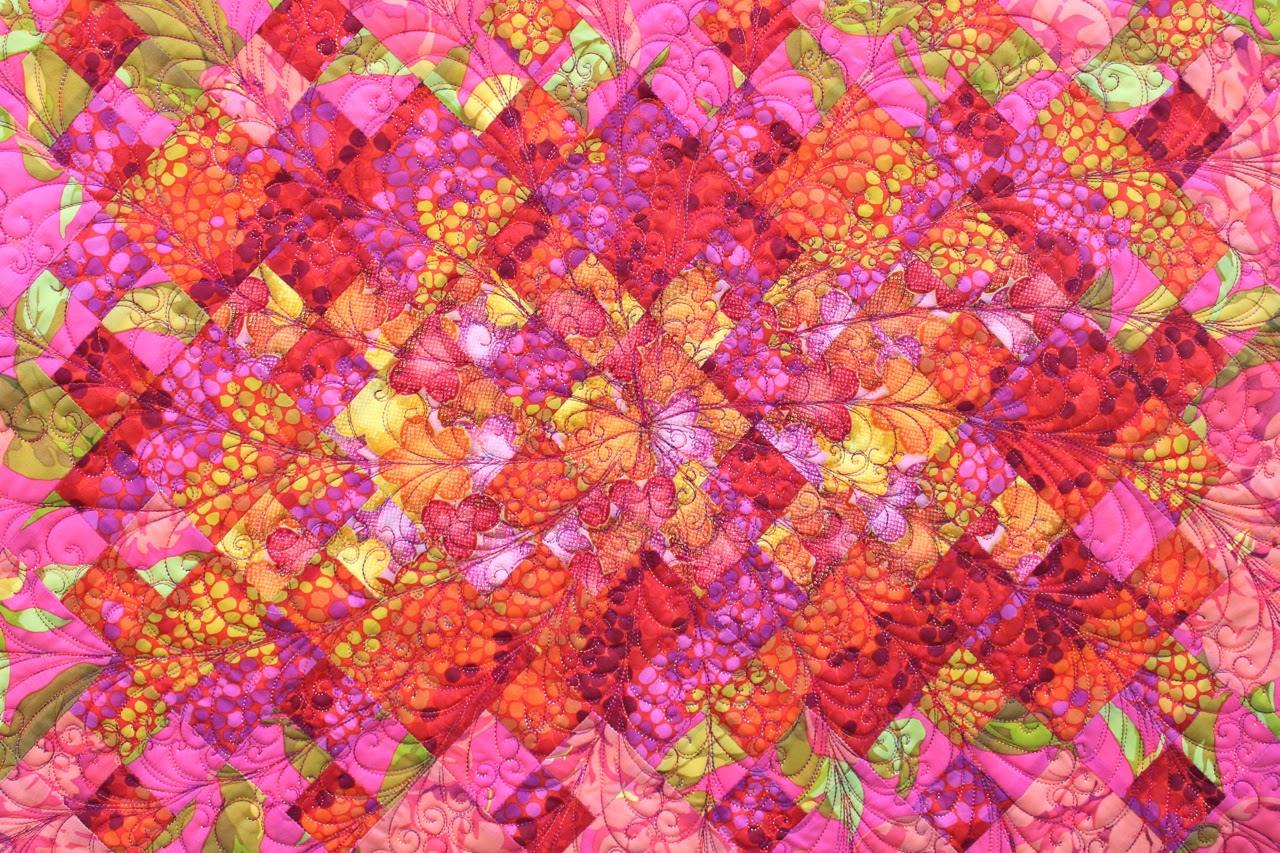 The Beyondness of Things: Blooming Nine Patch Quilt - Bright Color Palette
