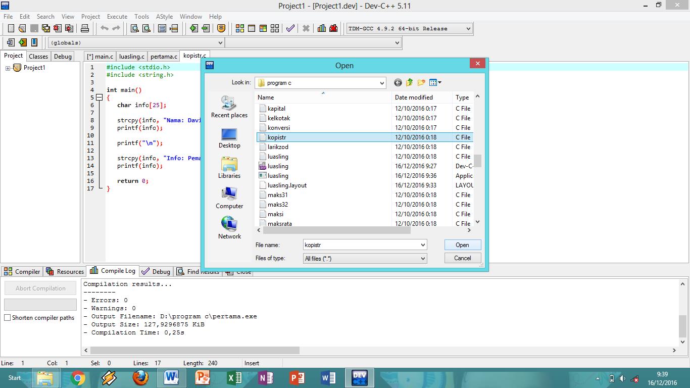 Jurusan Elektro Universitas Panca Marga: Menjalankan Program C di ...