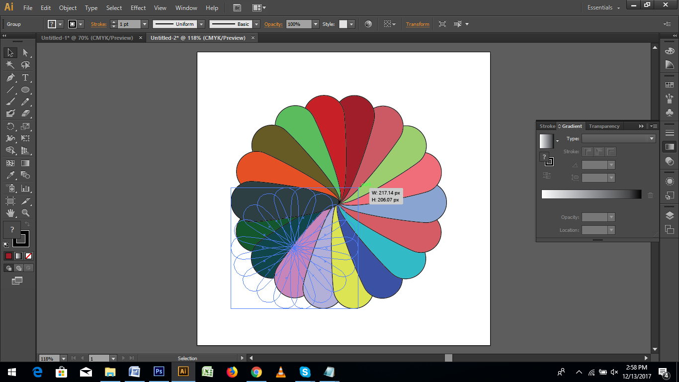 How to Repeat an Object with Illustrator using Rotate Tool - Photoshop ...