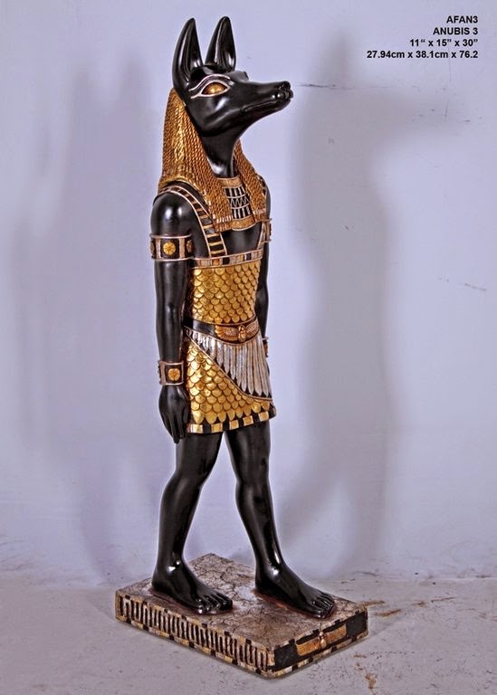 Statue von Anubis, Gott der Toden. 76cm