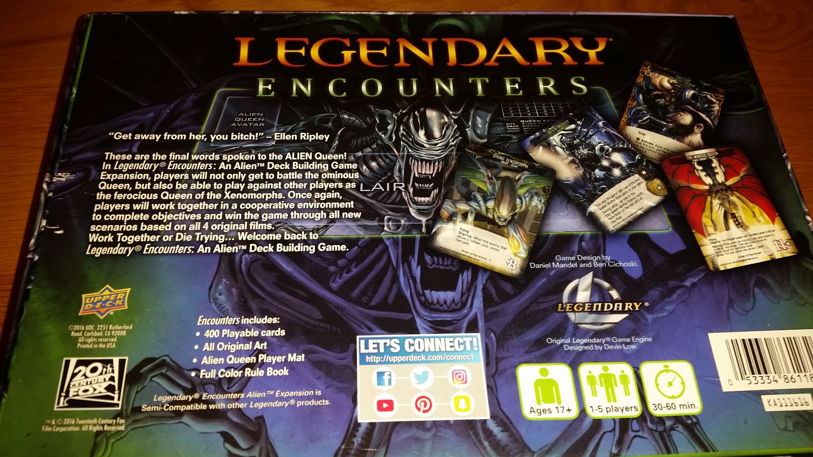 Legendary encounters Alien expansion from Upper Deck games