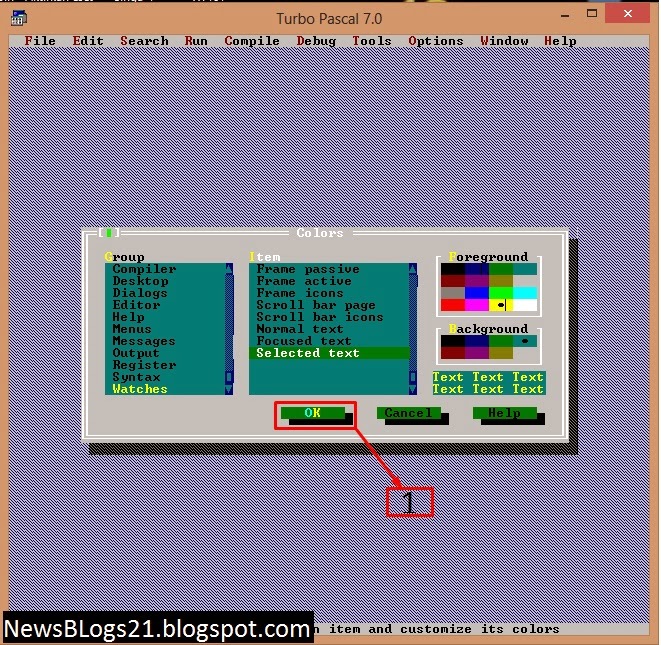 how to change the display colors in TURBO PASCAL 7.0 | HEALTHY POLITICS