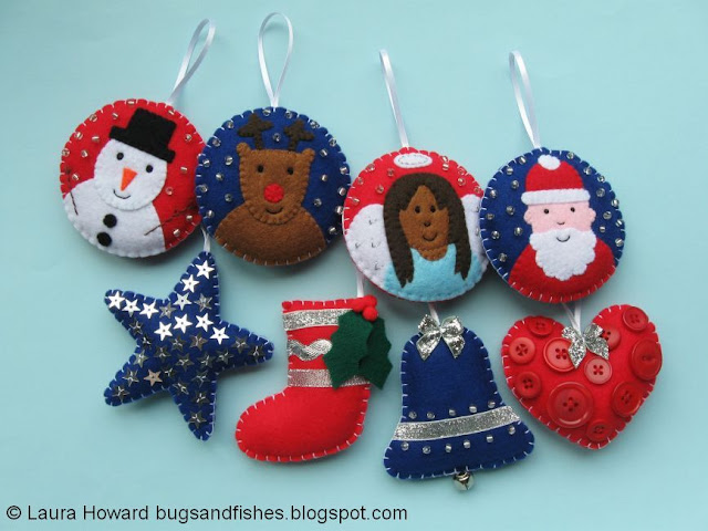 Bugs and Fishes by Lupin: Christmas Ornament Tutorial: Sew a Felt ...