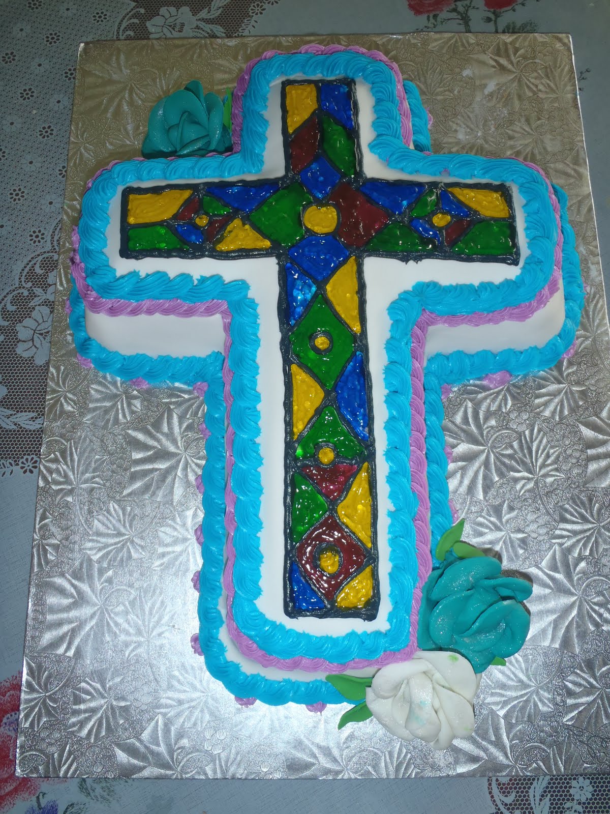 Love Dem Goodies: Stained Glass Cross Cake