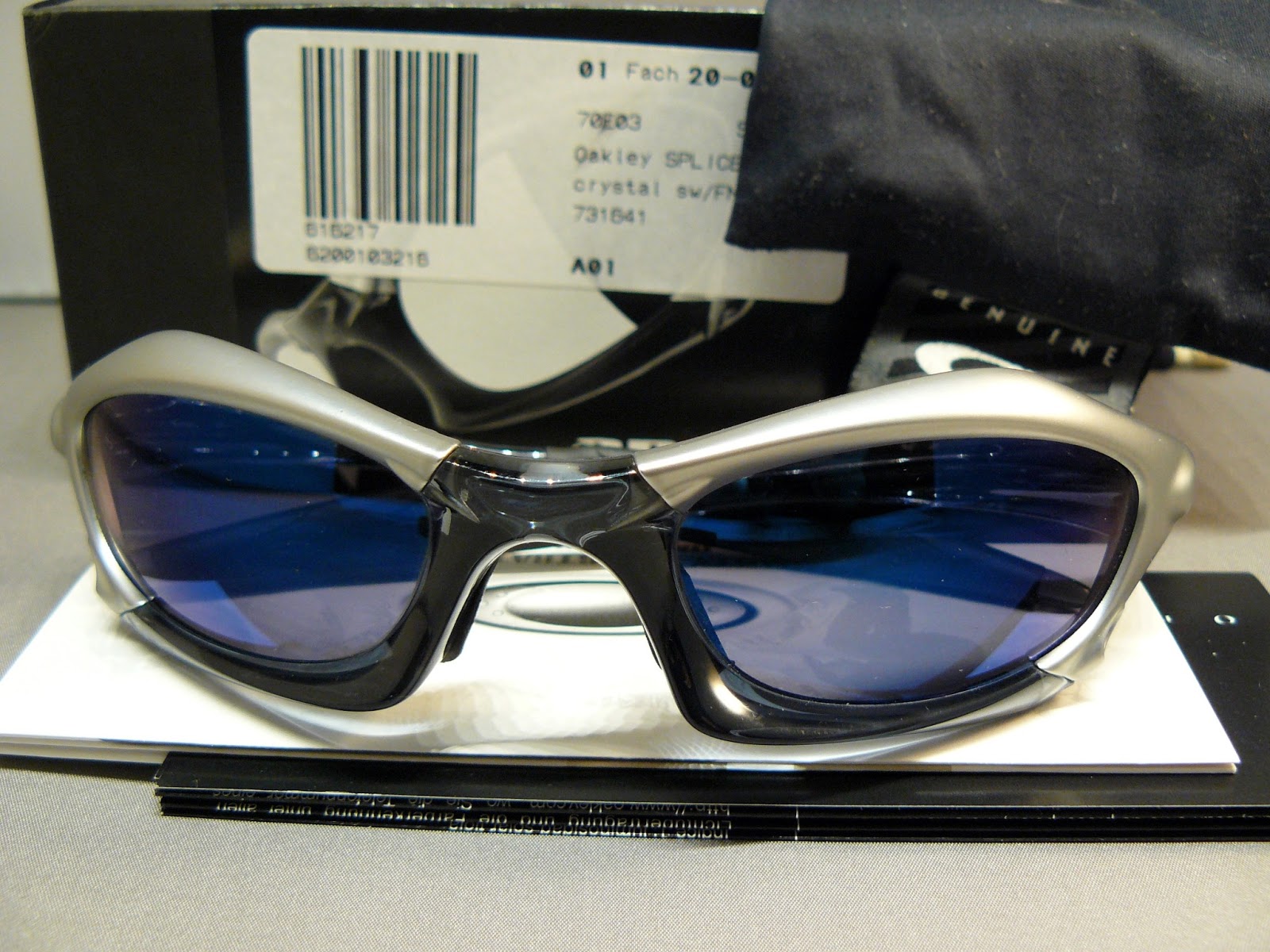 Oakley-for-sale: Oakley Splice, Crystal Black, FMJ+ , Ice Irdium