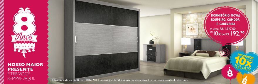 RedLar: Redlar 8 anos - confira todas as ofertas de aniversário