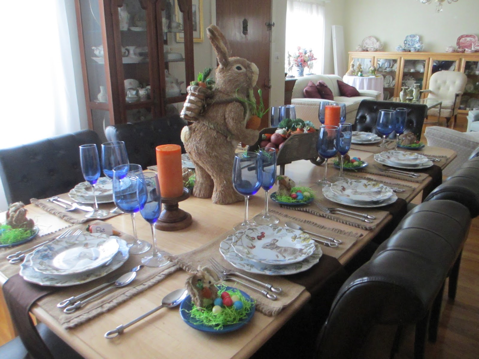 The Welcomed Guest: Rustic Easter Bunny Table