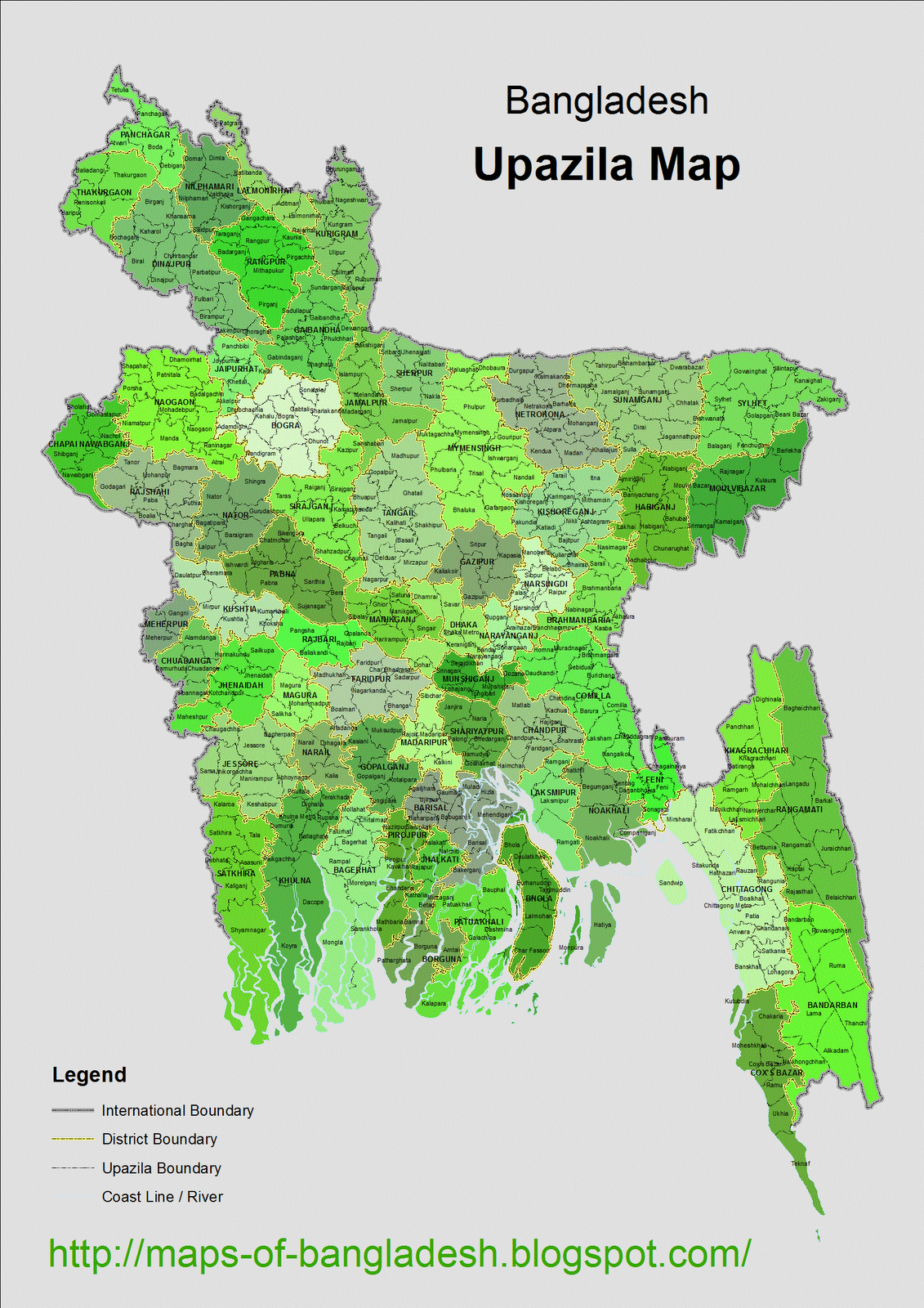 Bangladesh - harta gjeografike e Bangladeshit - Shqipëria Express