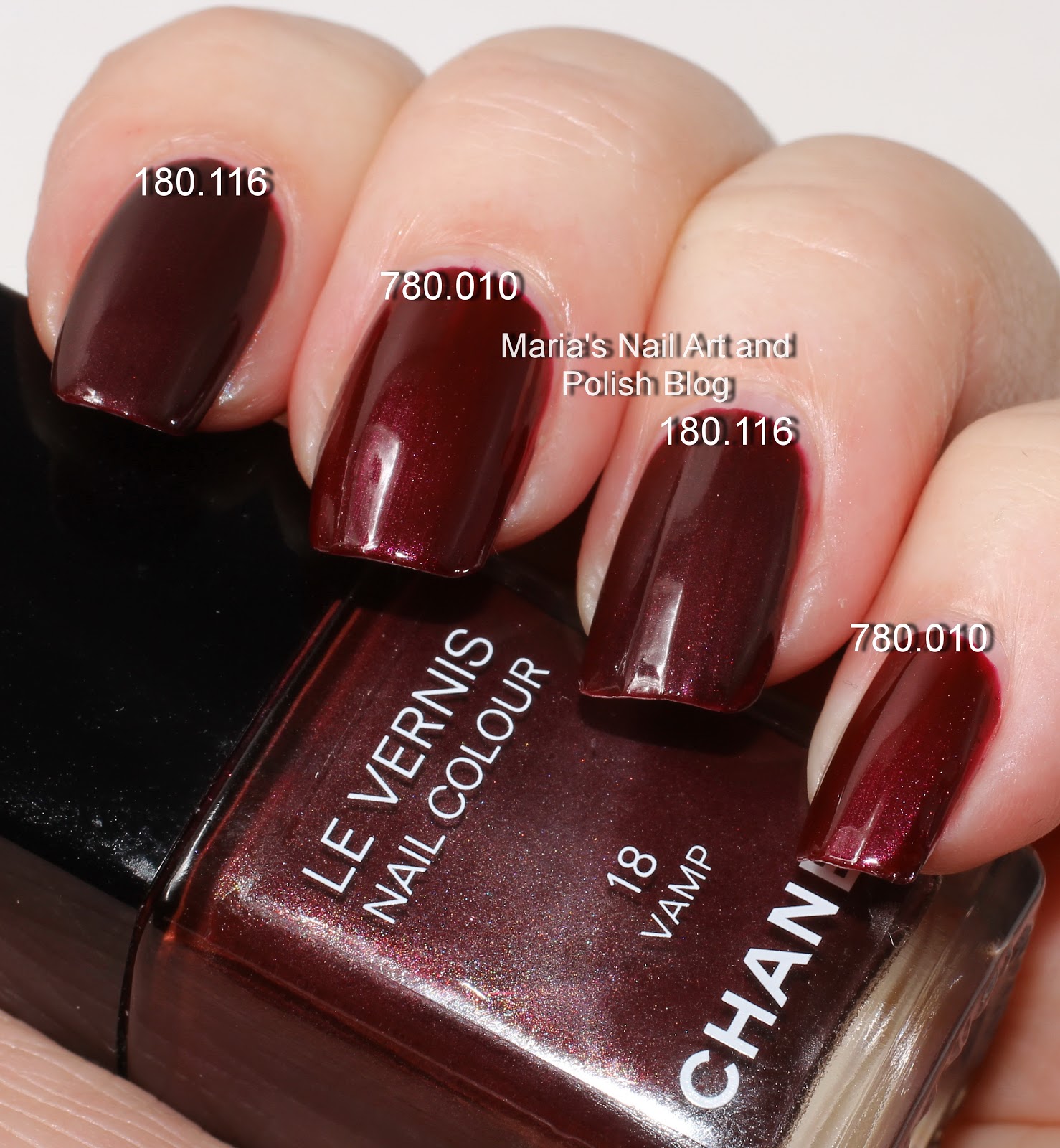 Marias Nail Art and Polish Blog: Chanel Rouge Noir 18 - Vamp 18, 5 x 18 ...