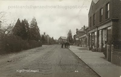 Postcards Then and Now: Knaphill, Surrey, High Street c1909
