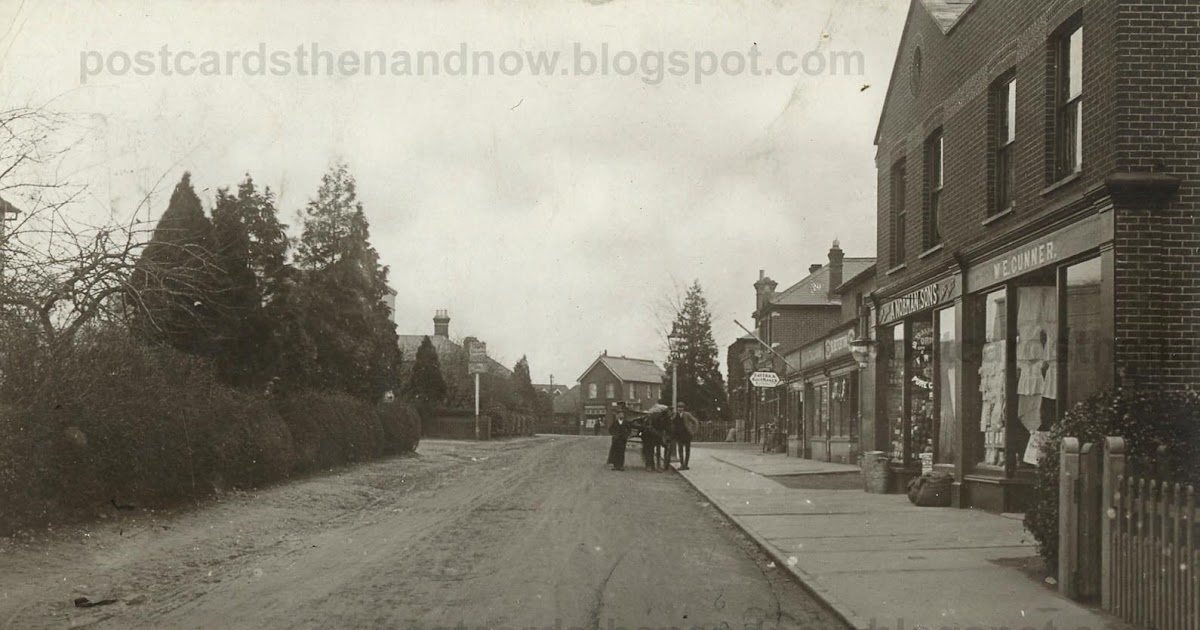 Postcards Then and Now: Knaphill, Surrey, High Street c1909