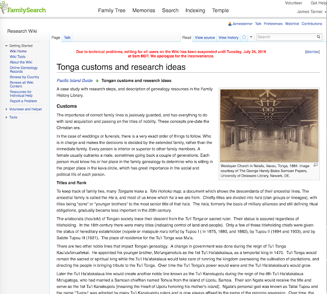 Genealogy's Star: Taking a Look at Tongan Genealogy