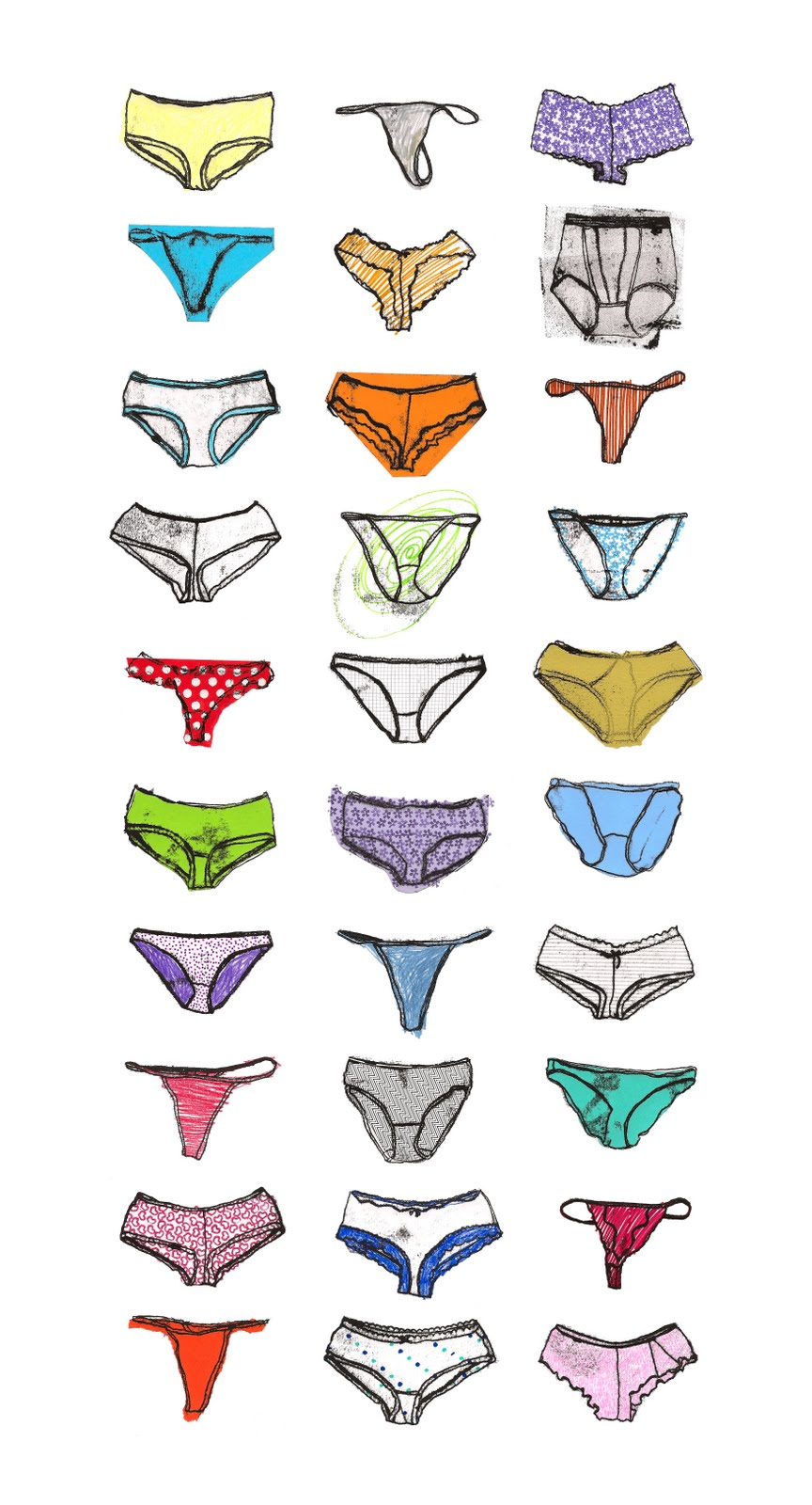 Natasha Harding: Mono print knickers