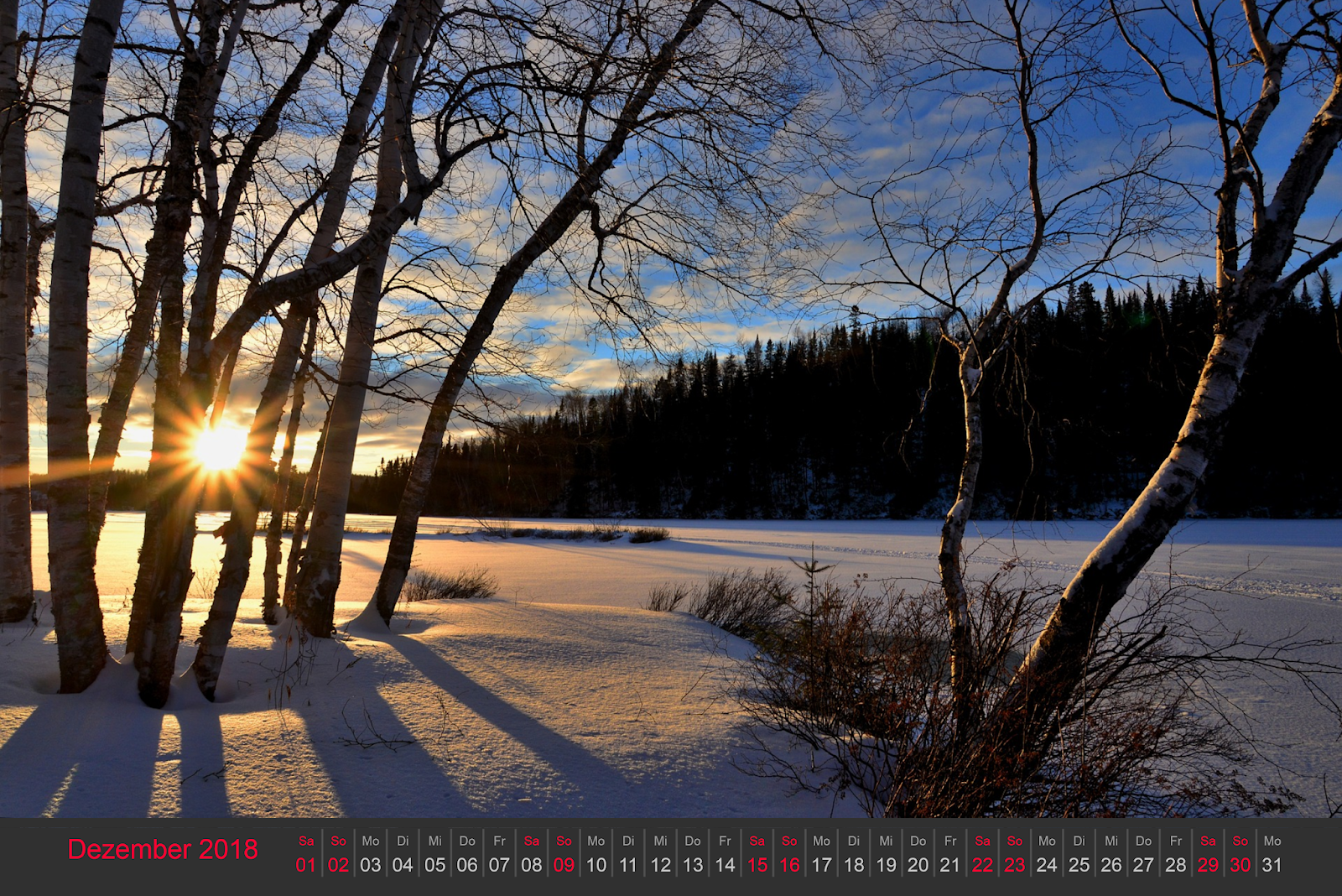 Merci´s Bilderseite: Kalenderblatt Dezember