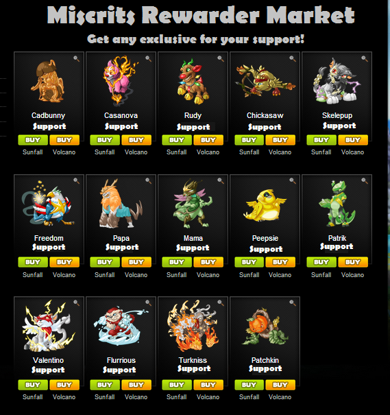 Get any exclusive miscrits by supporting the Miscrits Rewarder ...