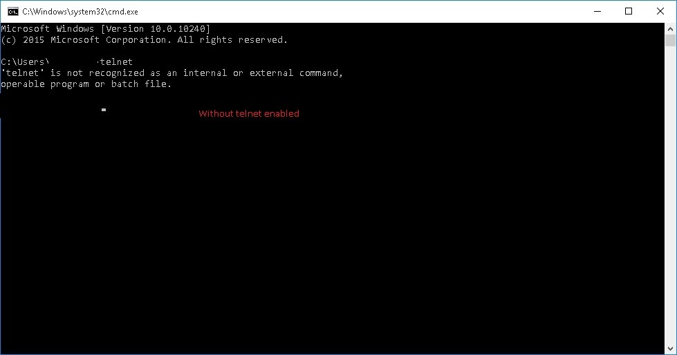 Knowledge Area: How to Enable Telnet Client on Windows