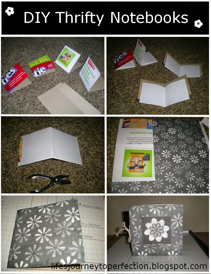 Life's Journey To Perfection: Thrifty Thursday - DIY Personalized Notebook