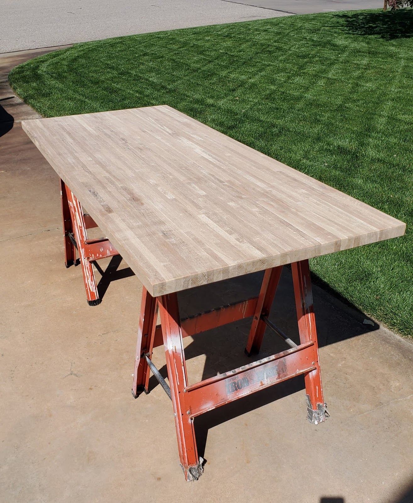 Little House on the Corner: DIY Butcher Block Desk for the Home Office