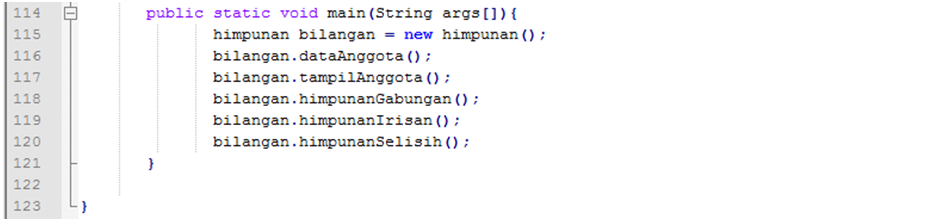 Nemure no King: Program Menghitung Himpuan Menggunakan JAVA