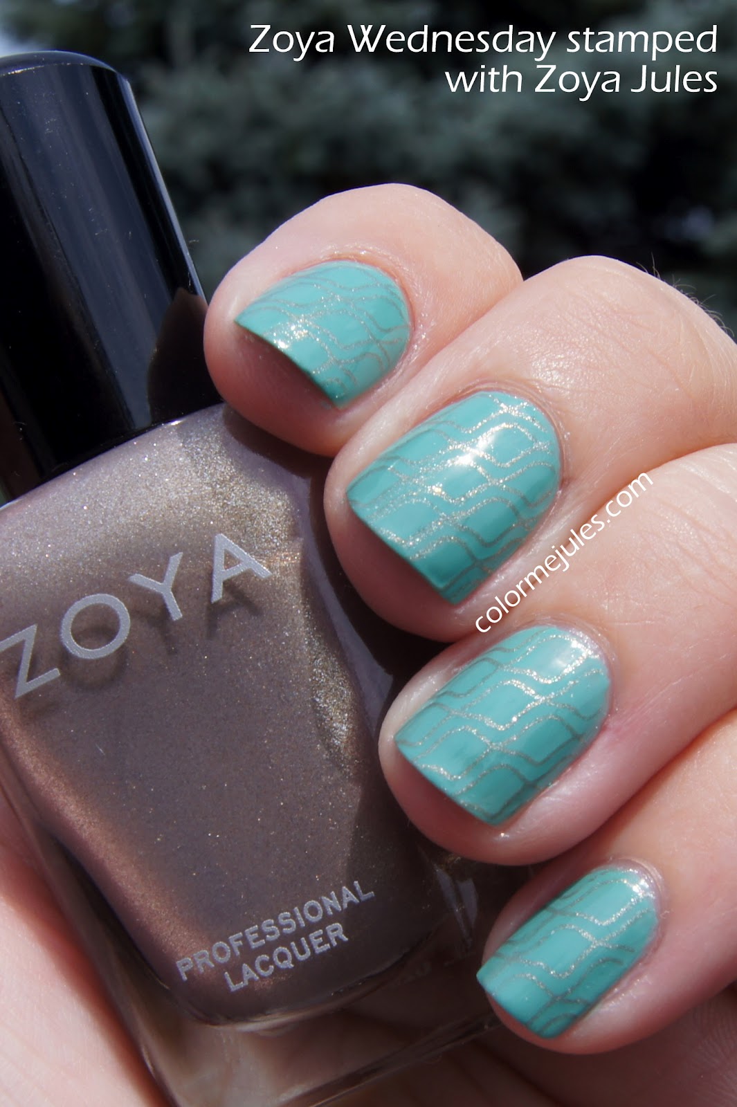 Color Me Jules: Zoya Wednesday stamped with Zoya Jules