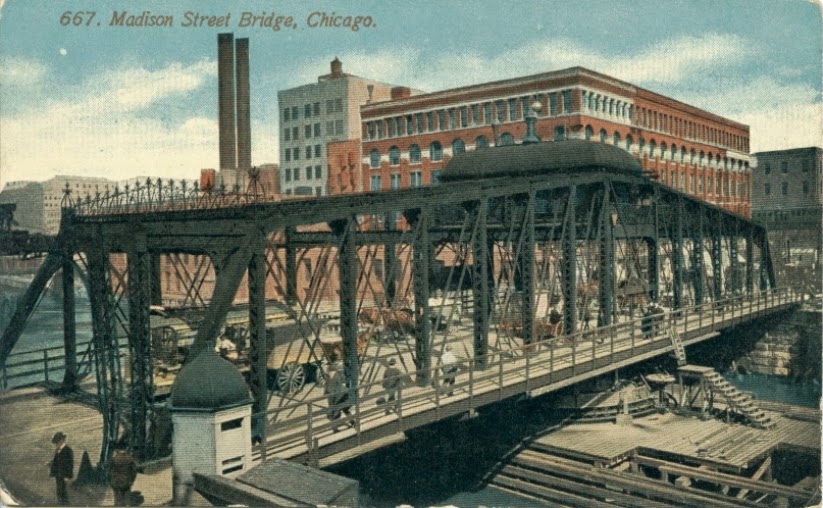 Madison Street Bridge Reportage, 1874 | Connecting the Windy City