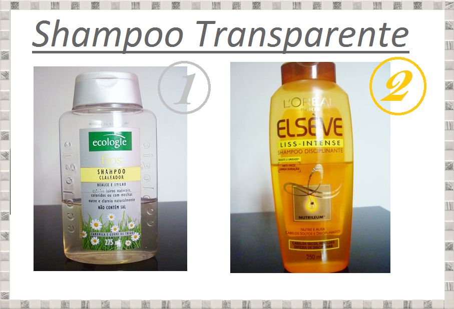 Quais os tipos de Shampoo, identifique o seu