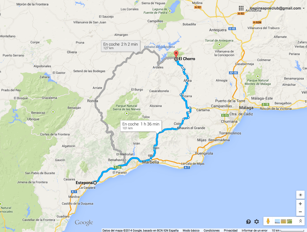 Los Pinsapos - Senderismo y Naturaleza: Recorrido desde El Chorro a las ...
