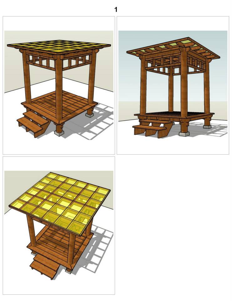 rumahSKETCH IDea: Konsultasi : Gazebo/Pergola Atap Datar 2x2 M2 Uk Lantai