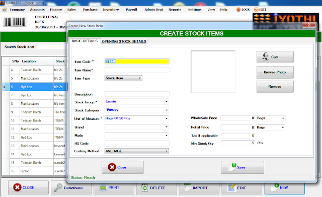 Jyothi ERP System in VB.NET Source Code: July 2013