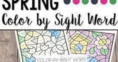 Kindergarten and Mooneyisms: Spring Color by Sight Word