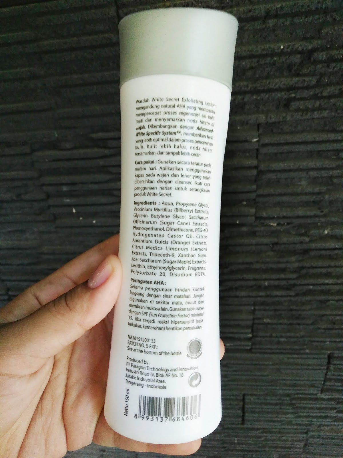 Review Exfoliating Toner Lokal : Wardah White Secret Exfoliating Lotion ...