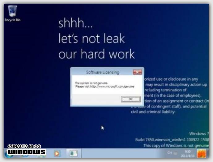 Filtran primer ISO de Windows 8 Build 7850 - CGnauta blog