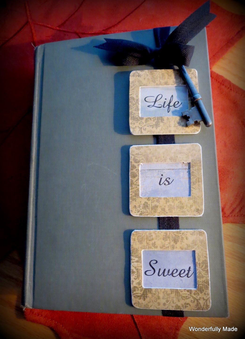 "Wonderfully Made": Upcycled Book Photo Album